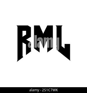 RML letter logo design for technology company. RML logo design black ...