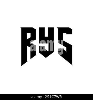 RYS letter logo design for technology company. RYS logo design black ...
