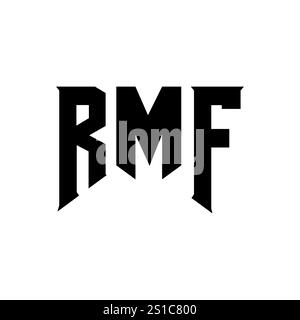 RMF letter logo design for technology company. RMF logo design black ...