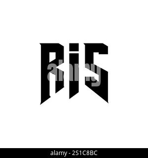 RIS letter logo design for technology company. RIS logo design black ...