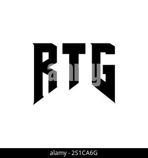RTG letter logo design for technology company. RTG logo design black ...