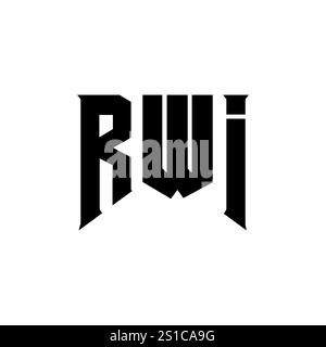 RWI letter logo design for technology company. RWI logo design black ...