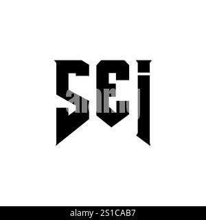 SEI letter logo design for technology company. SEI logo design black ...