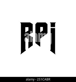 RPI letter logo design for technology company. RPI logo design black ...