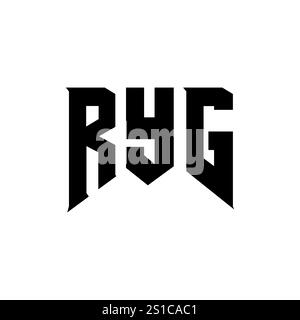 RYG letter logo design for technology company. RYG logo design black ...