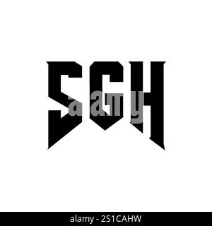 SGH letter logo design for technology company. SGH logo design black ...