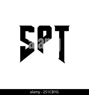 SPT letter logo design for technology company. SPT logo design black ...