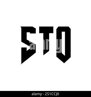 STO letter logo design for technology company. STO logo design black ...