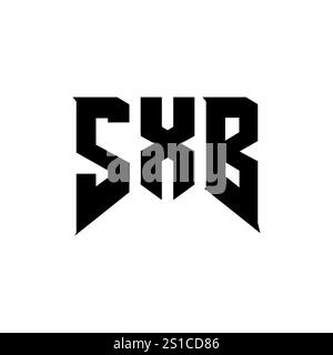 SXB letter logo design for technology company. SXB logo design black ...
