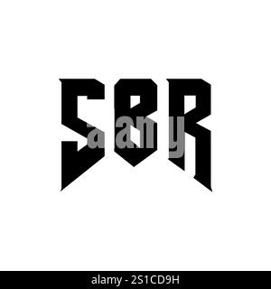 SBR letter logo design for technology company. SBR logo design black ...