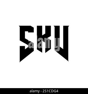 SKV letter logo design for technology company. SKV logo design black ...