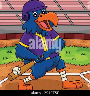 Baseball Batter Mascot Cartoon Colored Clipart Stock Vector Image & Art ...