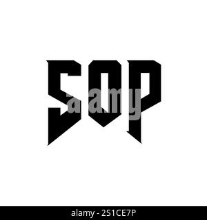 SOP letter logo design for technology company. SOP logo design black ...