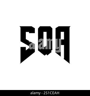 SQA letter logo design for technology company. SQA logo design black ...