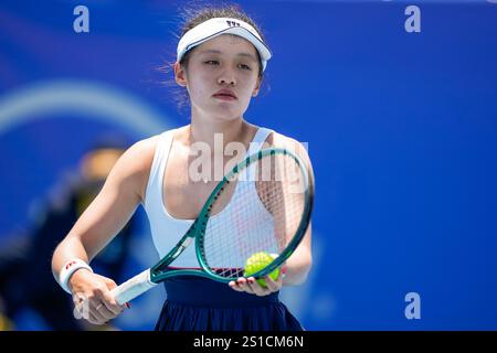 Canberra, Australia; 3rd Jan 2025: Alexandra Eala of the Philippines is pictured during their ...