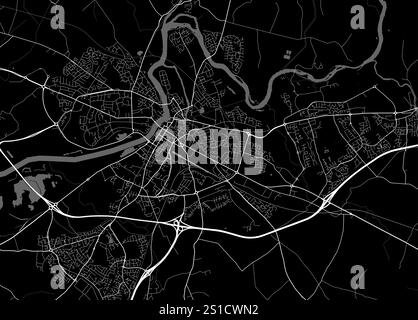 Map of Limerick, Ireland. Detailed city vector map, metropolitan area ...
