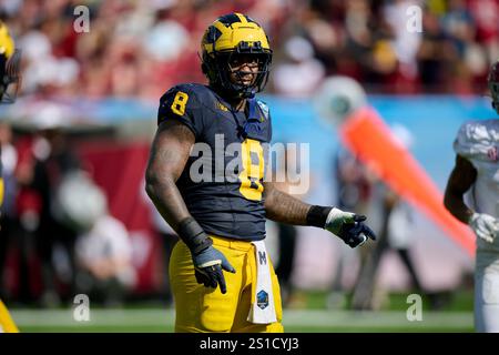 Michigan Wolverines defensive end Derrick Moore during Big Ten Football ...