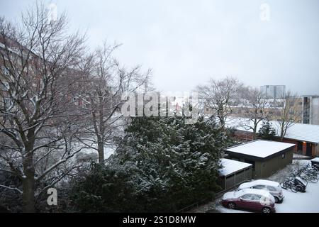 Copenhagen/ DenmarK/03 JANUARY 2025/ danish weather snow fall in ...