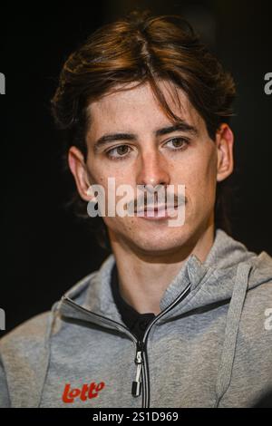 Belgian Cedric Beullens of Lotto Cycling Team pictured in action during ...