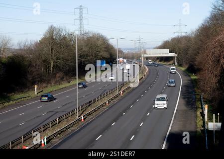 M5 motorway from Hagley Road, Quinton, West Midlands, England, UK Stock ...