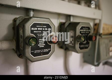 An air ventilation system at Mount Eden Park bunker, a former nuclear ...