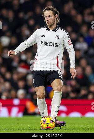 Fulham's Joachim Andersen during the Premier League match at the London ...