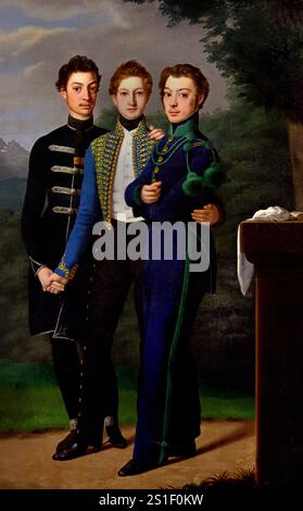 Three Brothers 1828 by Czauczik Jozsef, 1781-1857, Fine Art Museum ...