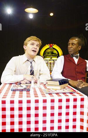 l-r: Jonathan Broadbent (Hally), Ewart James Walters (Sam) in MASTER ...