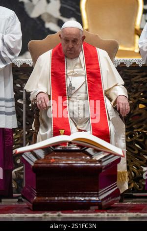 Pope Francis attends the funeral for the late Cardinal Angelo Amato at ...