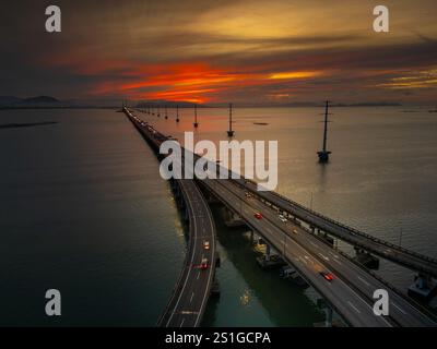 Aerial view of Pulau Pinang bridge Stock Photo - Alamy