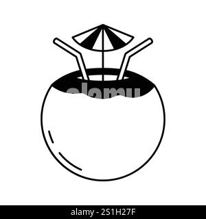 Grab this amazing icon of coconut water Stock Vector Image & Art - Alamy