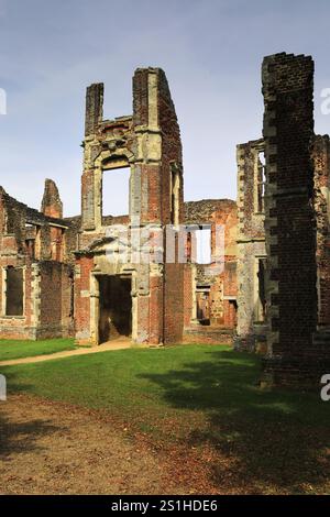 The ruins of Houghton House, Houghton Conquest village, Bedfordshire ...