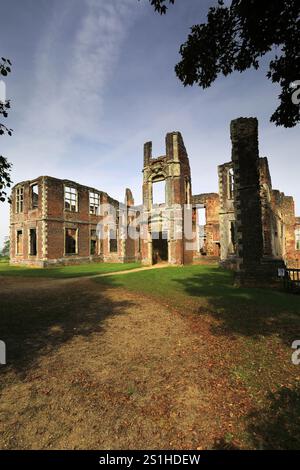 The ruins of Houghton House, Houghton Conquest village, Bedfordshire ...