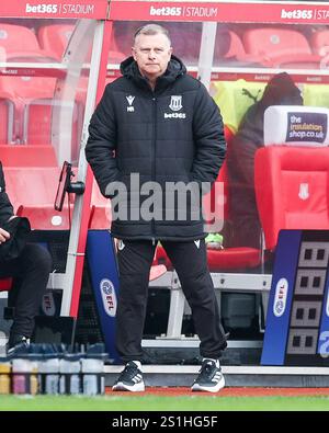 Stoke City manager Mark Robins during the Sky Bet Championship match at ...