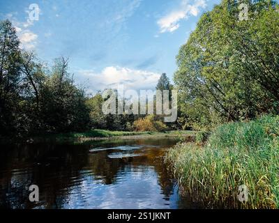 Exploring the Remote Beauty of the Upper Volga River in Russia Stock ...