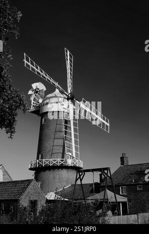 Bircham windmill, Great Bircham village, North Norfolk, England; UK ...