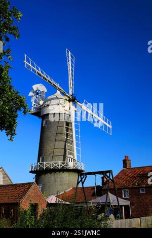 Bircham windmill, Great Bircham village, North Norfolk, England; UK ...