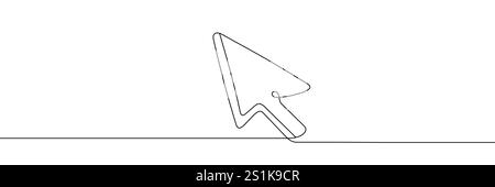 Continuous editable line drawing of arrow. Single line arrow icon Stock ...