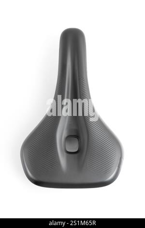 Bicycle saddle, sports saddle with anatomical hole on a white ...