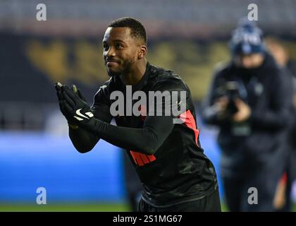 Birmingham City's Ethan Laird applauds fans at full time following the ...