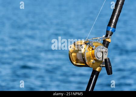 Fishing rod detail. Espíritu Santo Island, Baja California, Mexico ...
