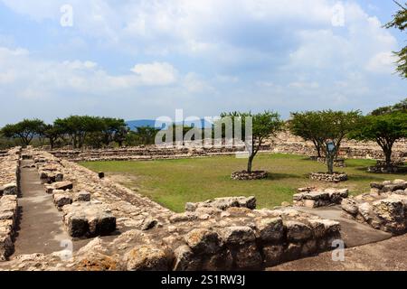 Ancient Stone Ruins with Grass Fields and Trees Under a Blue Sky ...