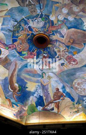 Art Deco, mural, pendulum, entrance, Griffith Park, Observatory, Los ...