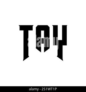 TAY letter logo design for technology company. TAY logo design black ...