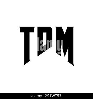 TDM letter logo design for technology company. TDM logo design black ...