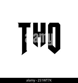 THO letter logo design for technology company. THO logo design black ...