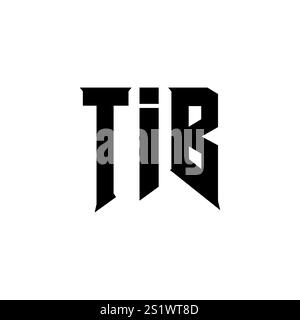TIB letter logo design for technology company. TIB logo design black ...