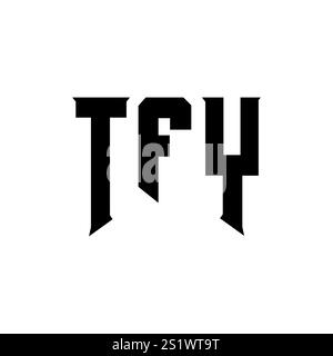 TFY letter logo design for technology company. TFY logo design black ...