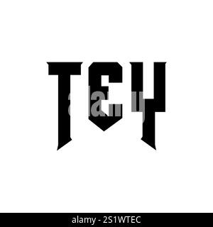 TEY letter logo design for technology company. TEY logo design black ...