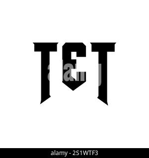 TET letter logo design for technology company. TET logo design black ...